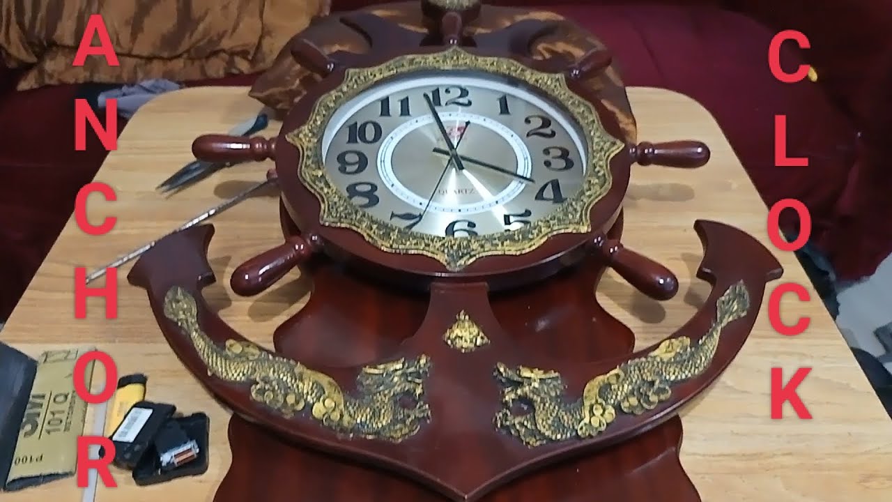 HOW TO REPAIR ANCHOR WOODEN WALL CLOCK? | LAKWATSERONG RELOHERO - YouTube