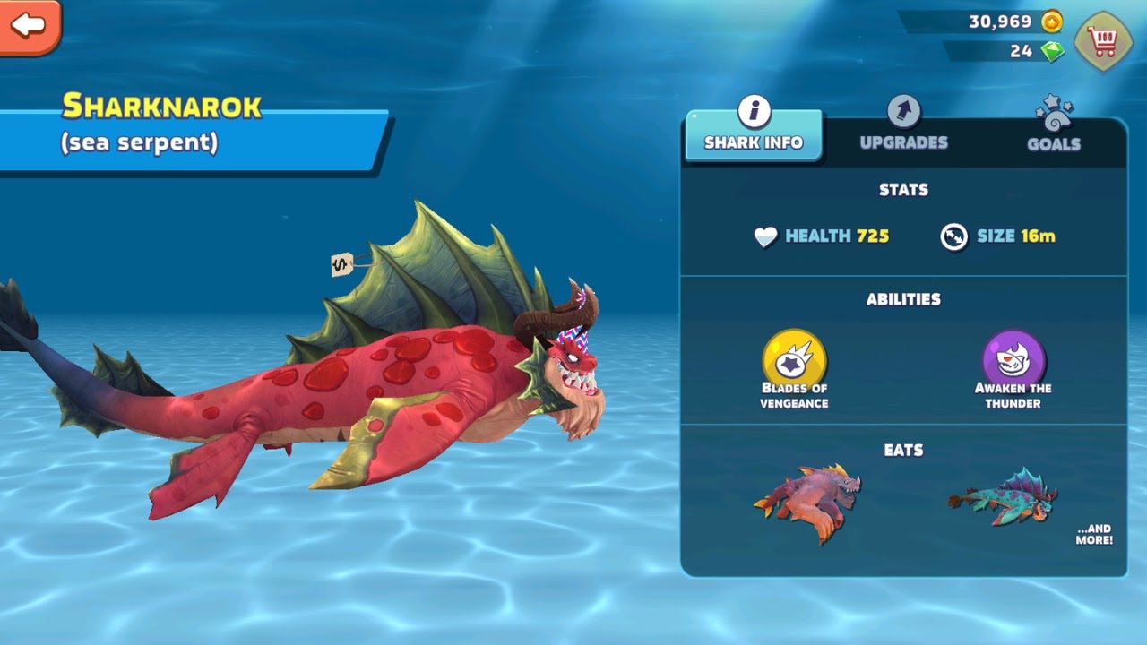 Hungry Shark Evolution - SharkNarok Sea Serpent Fastest Shark - Game ...