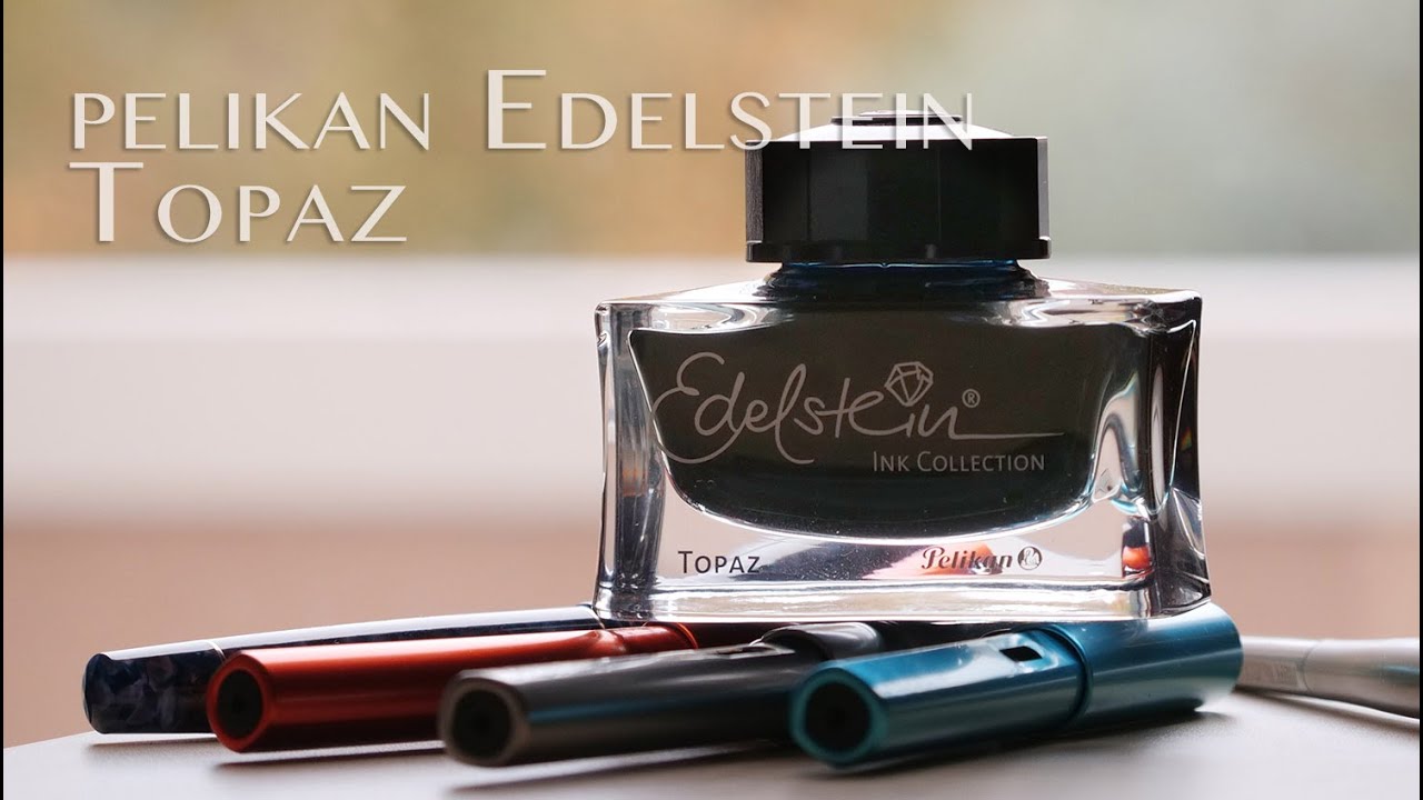 Inchiostro Pelikan Edelstein Topaz - ink test & review - YouTube