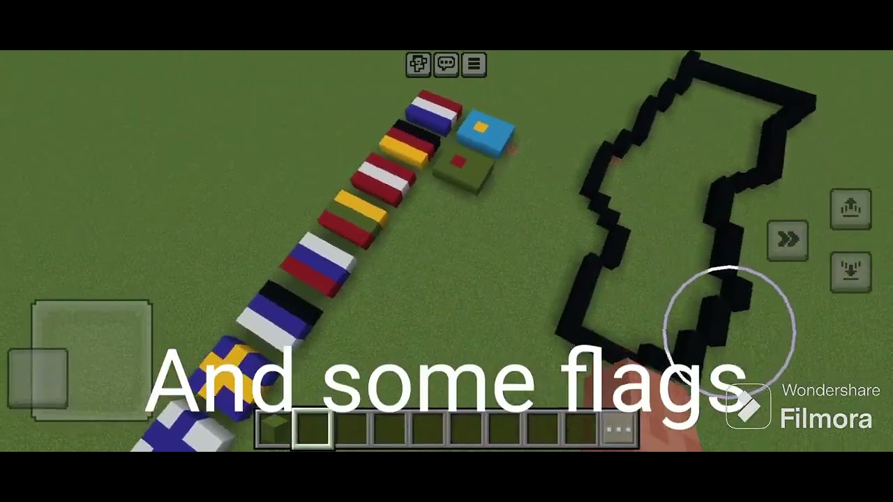 Minecraft world with Portugal and world flags - YouTube