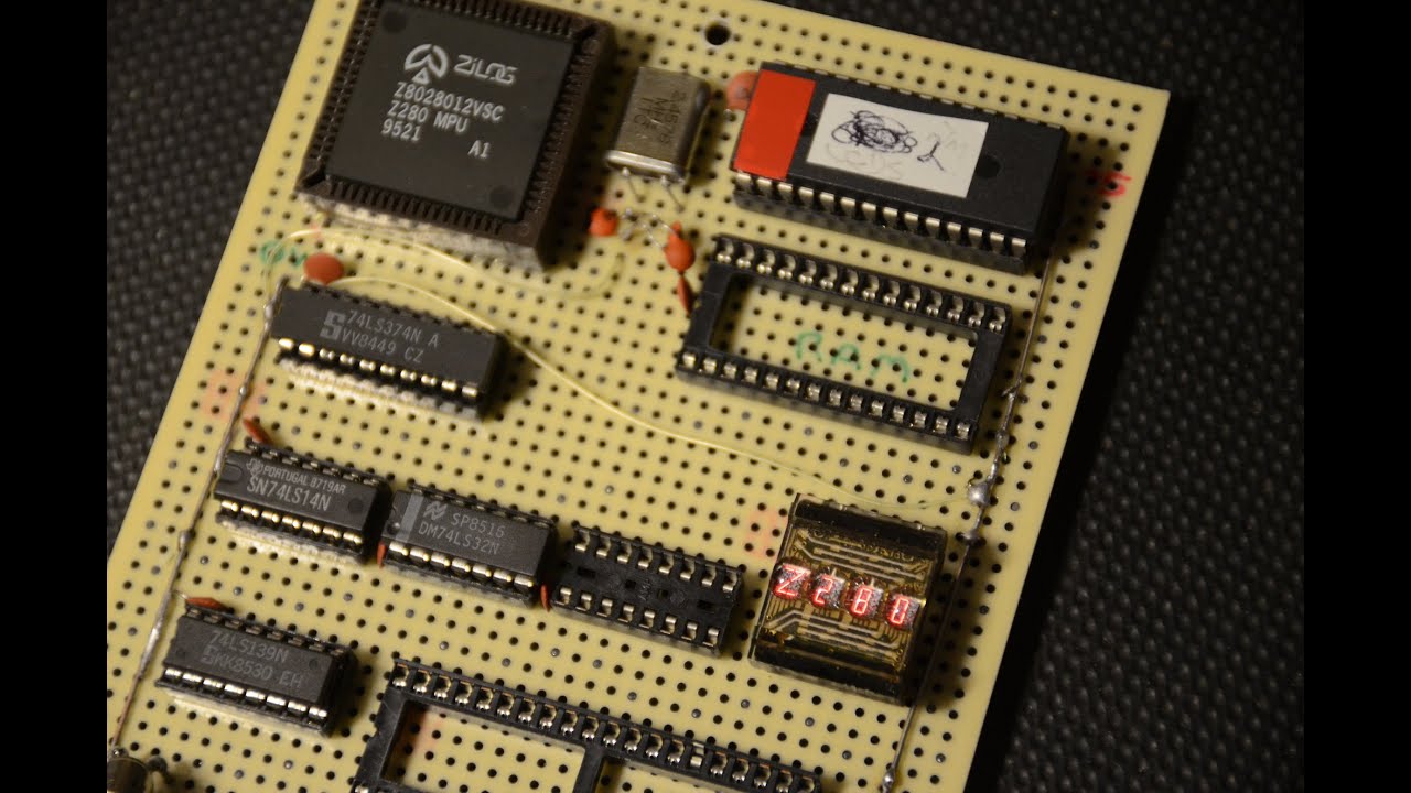 A basic Z280 single board computer - YouTube