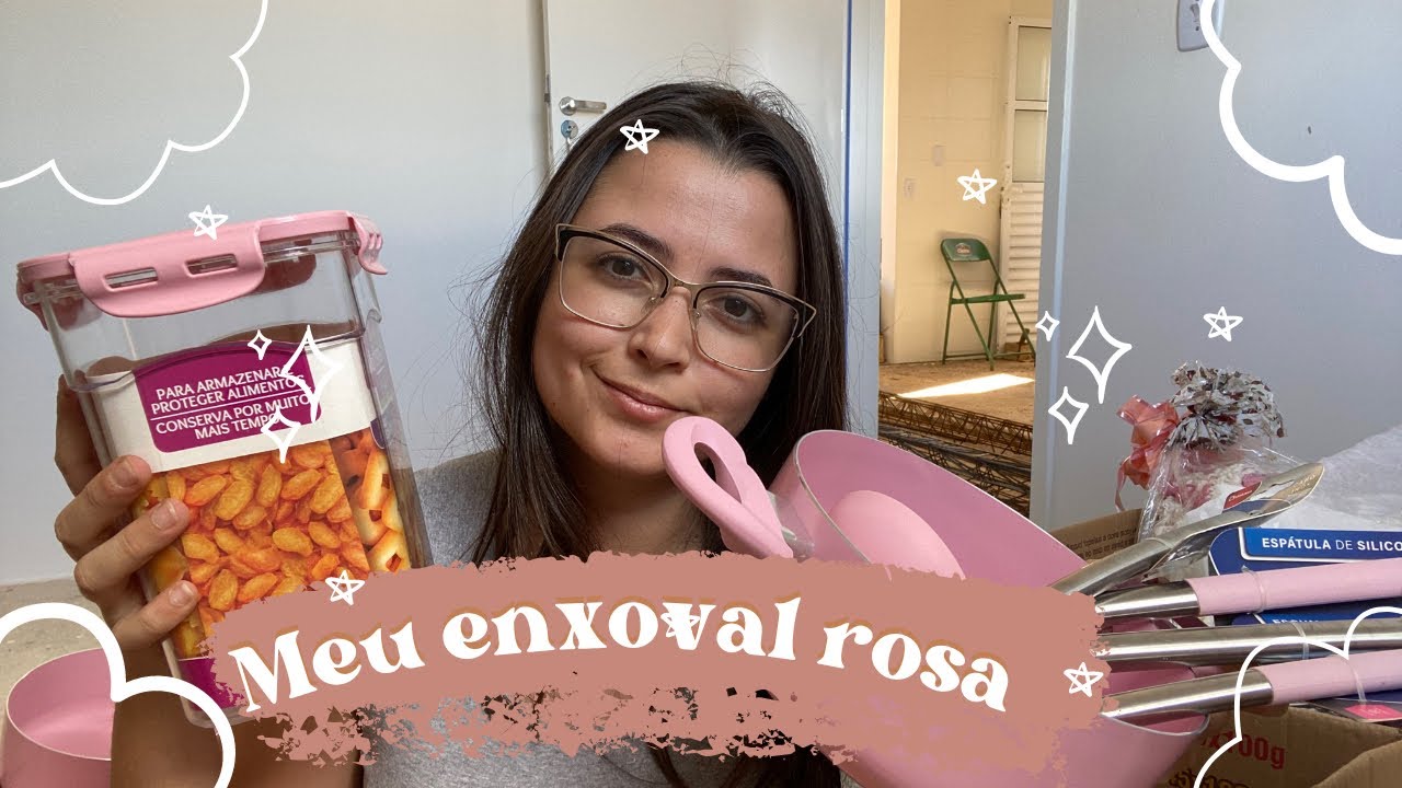 MEU ENXOVAL DE CASA NOVA TUDO ROSA - YouTube