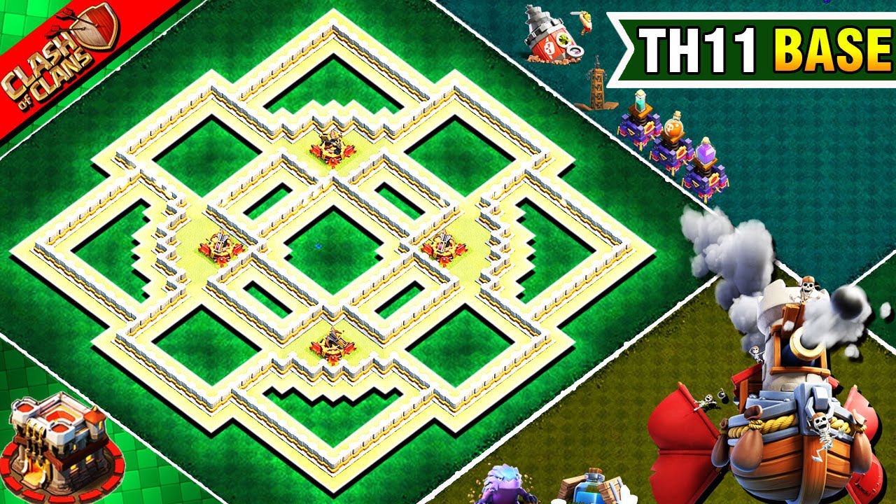 NEW STRONGEST! Town Hall 11 (TH11) TROPHY FARMING BASE With CopyLink ...