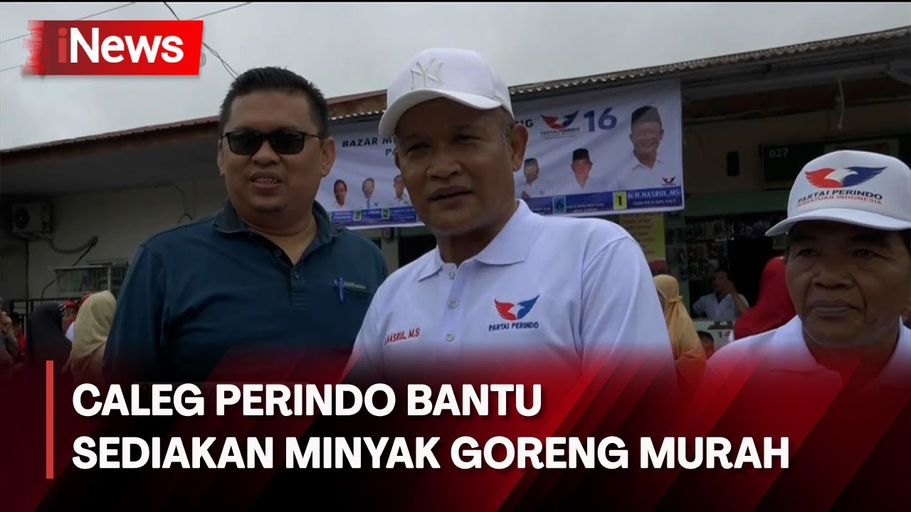 Caleg Perindo di Kampar Bantu Sediakan Minyak Goreng Murah - YouTube