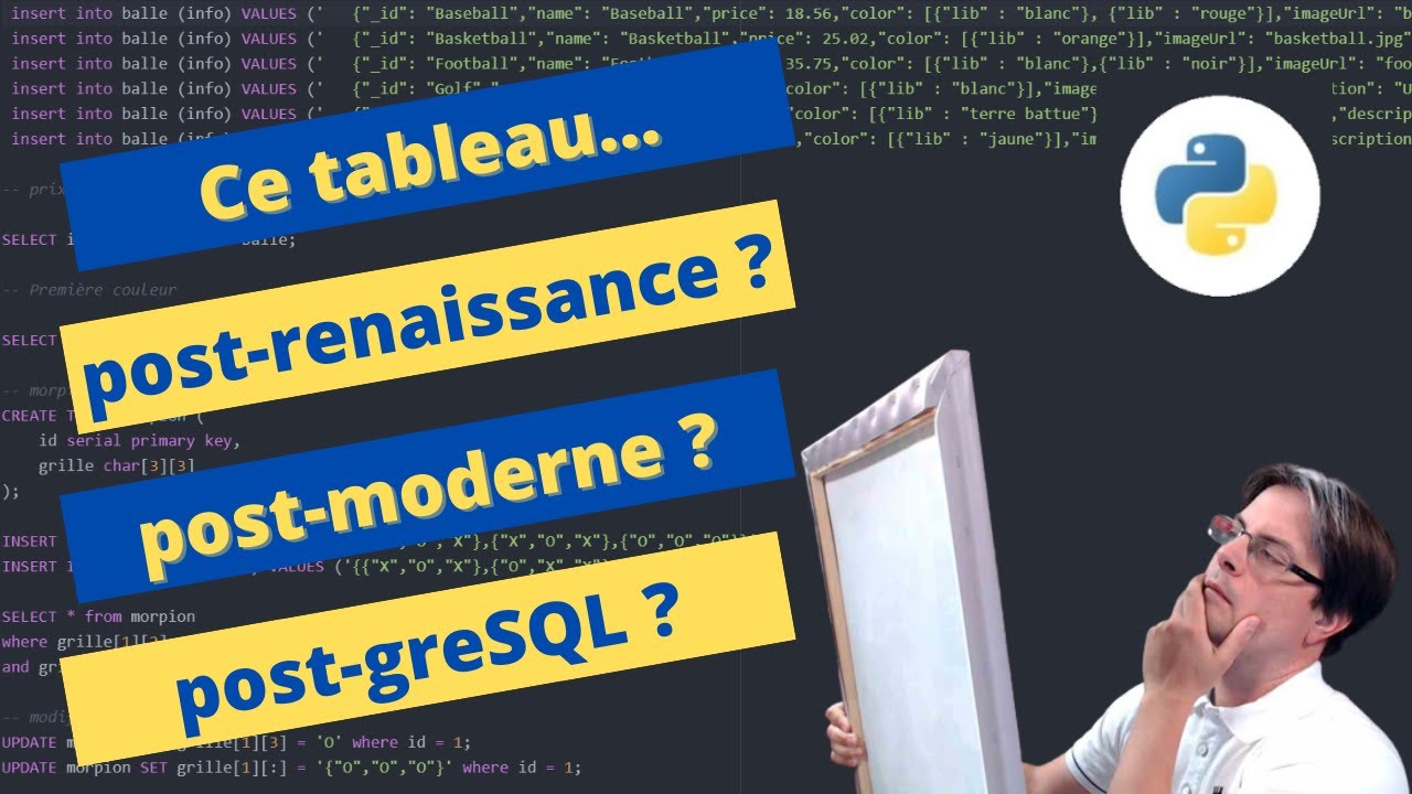 Base de données : POSTGRESQL - Type tableau - YouTube