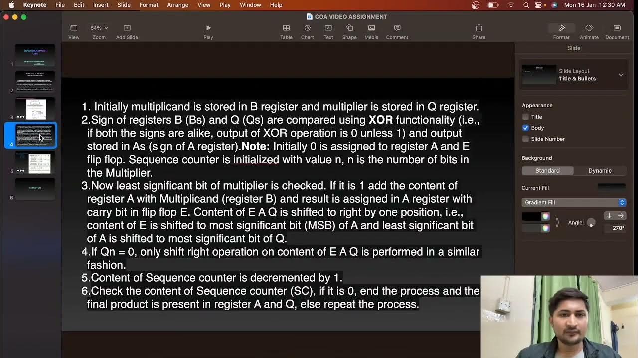 COA VIDEO ASSIGNMENT - ROBERTSON METHOD (multiplication algorithm). - YouTube