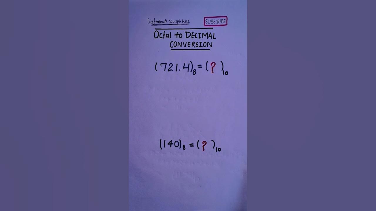 octal to Decimal conversion #shorts #shorts #digitalelectronics #numbersystem nu#btec#cse#ece# ...