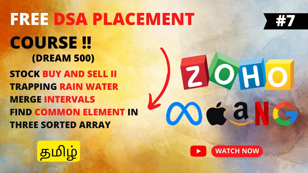 Dream 500 - dsa complete course in tamil | solving interview questions | episode -7 - YouTube