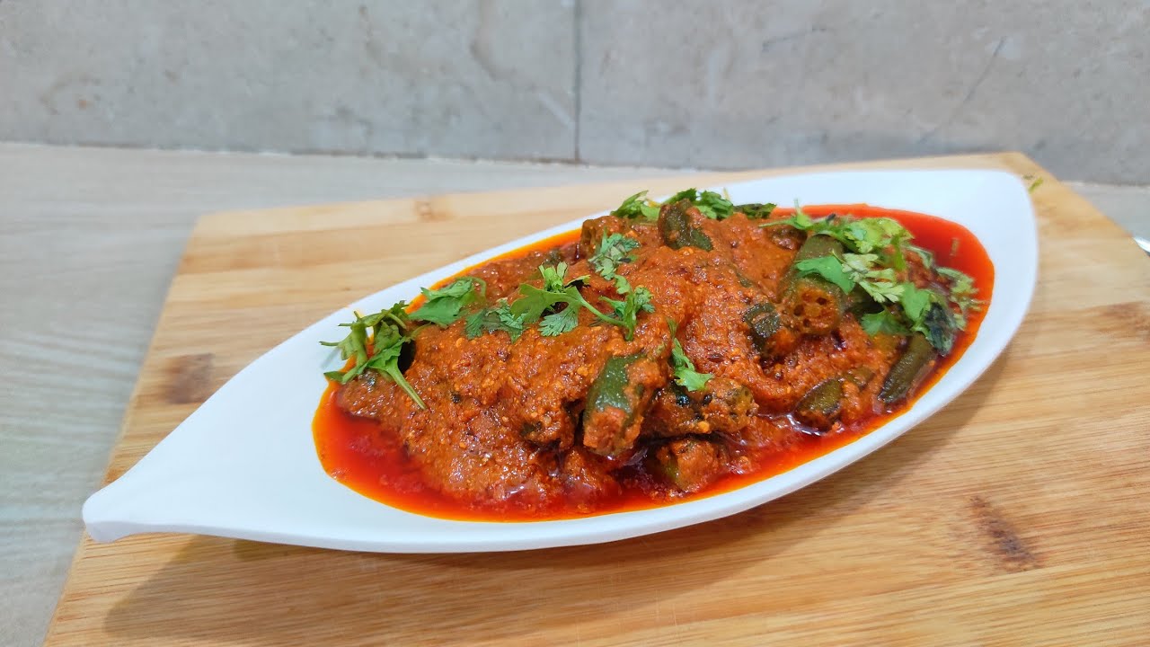 MASALEDAAR BHINDI CURRY|SPICY & DELICIOUS OKRA CURRY RECIPE|MIRZA ...