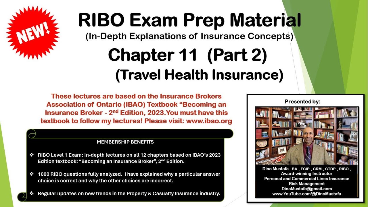 RIBO Chapter 11 (Part 2) – Travel Health Insurance - YouTube