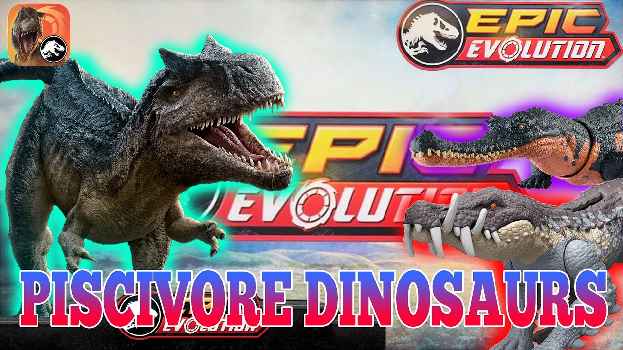 Jurassic World Play EPIC EVOLUTION MATTEL TOYS Scan Codes All Piscivore ...