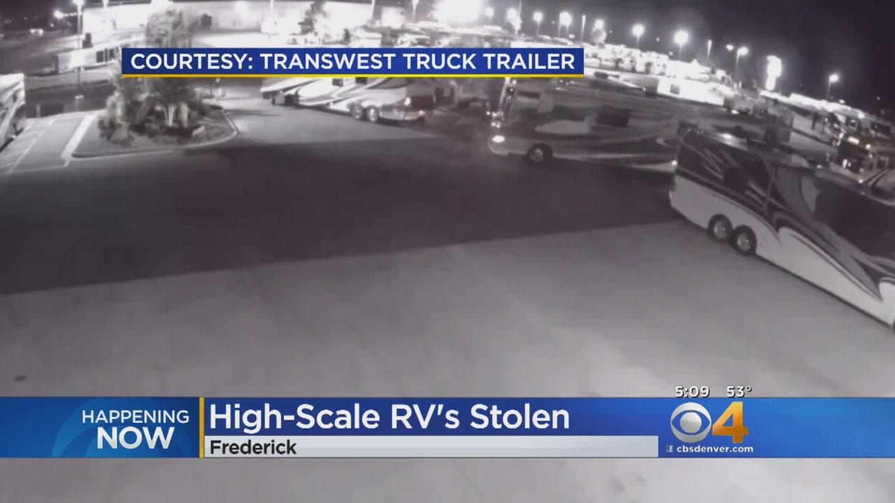 Surveillance Video Shows RVs Being Stolen - YouTube