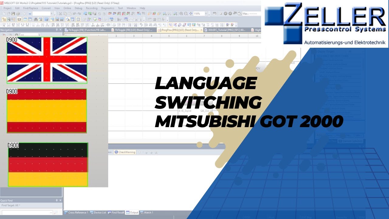 Language Switching Mitsubishi GT2000 GT Designer3 - YouTube