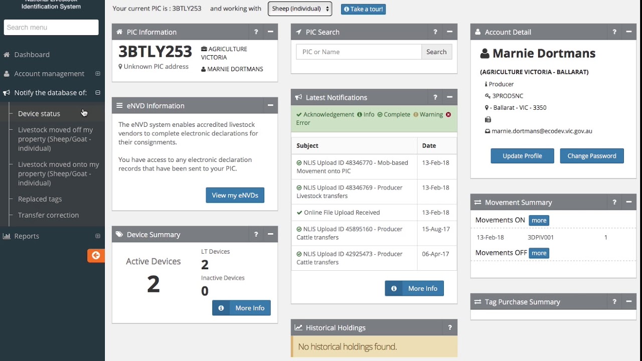 How to make property to property transfers with NLIS - YouTube