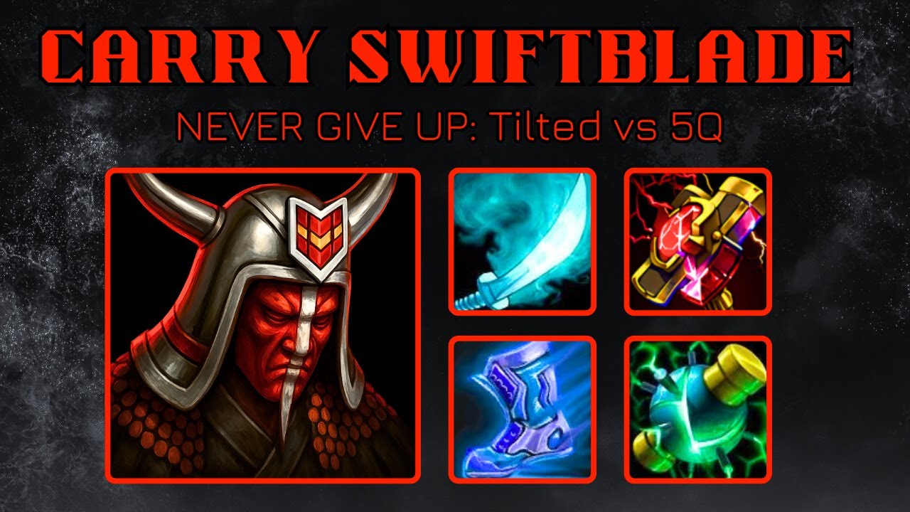NEVER GIVE UP: Tilted vs a 5Q - Swiftblade - YouTube