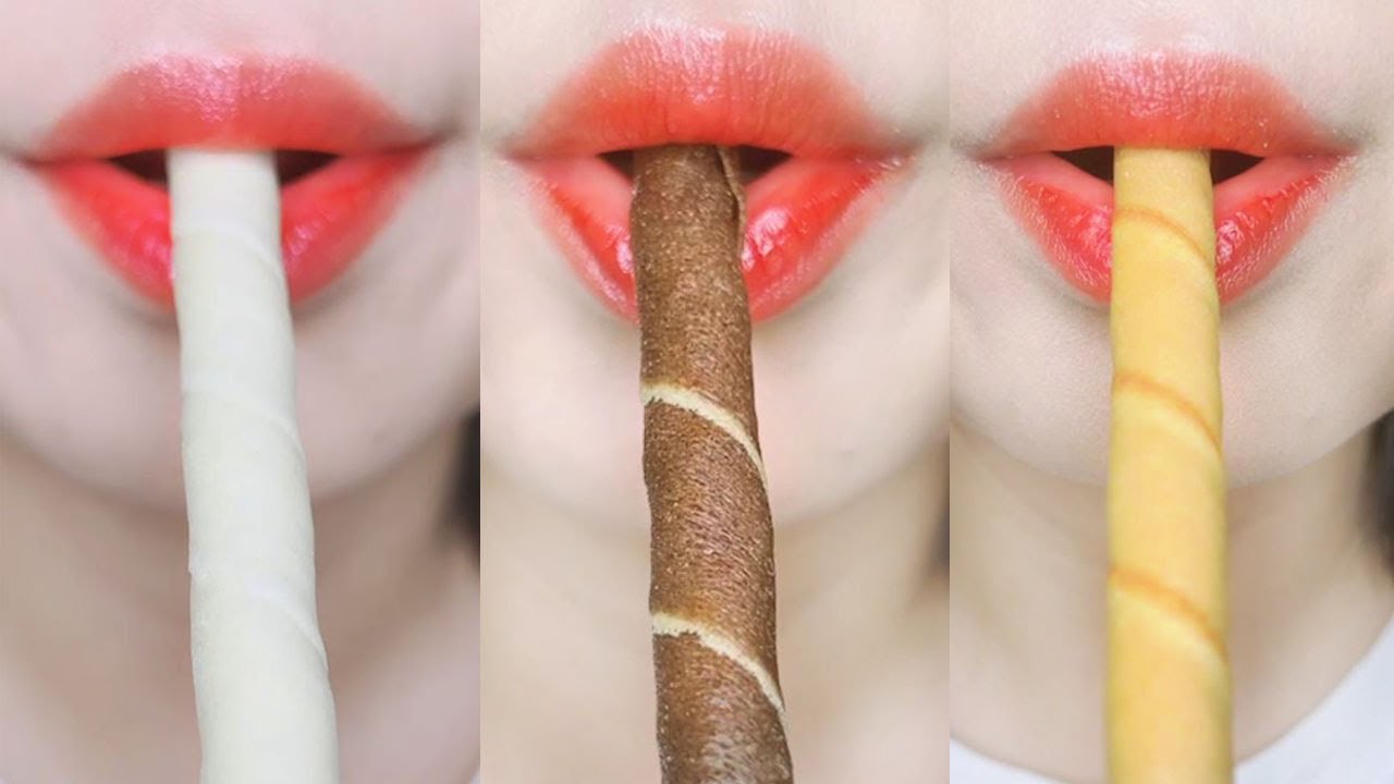 ASMR CRUNCHY SNACK LIPS MUKBANG 바삭한 과자 입술 먹방 EATING SOUNDS - YouTube