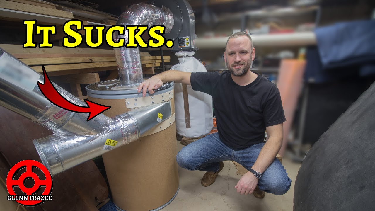 DIY 55 Gallon Thien Baffle Dust Collection Cyclone Separator - YouTube