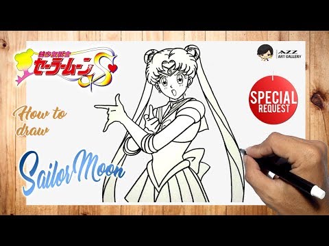 How to draw Sailor Moon step by step