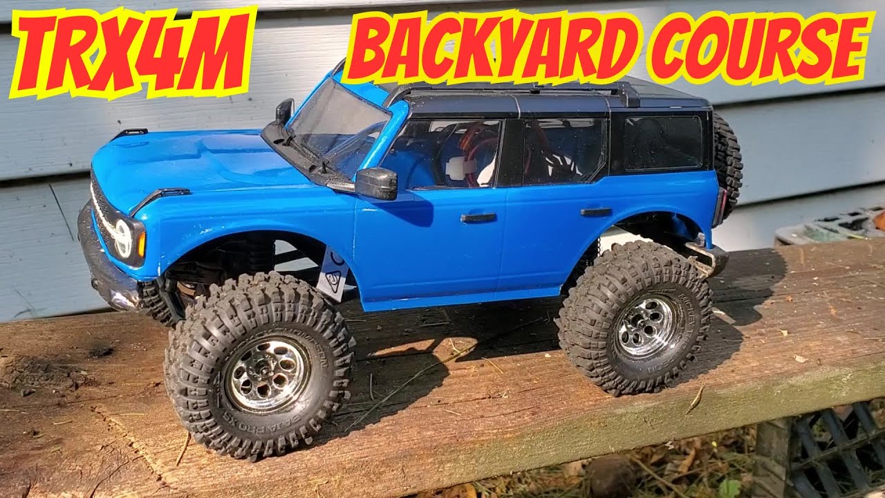 Custom Outside RC Car Rock Crawler Course | Modified Trx4m Bronco and ...