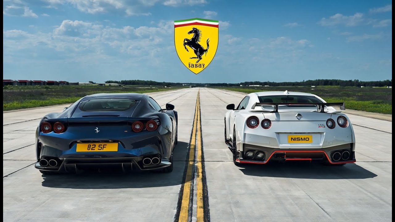 Ferrari V12 vs NISMO V6 DRAG RACE - YouTube