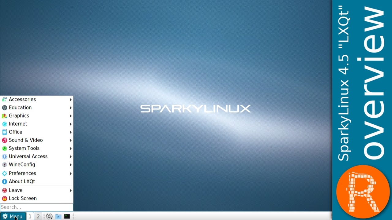 SparkyLinux 4.5 "LXQt" overview | Powered by Debian - YouTube