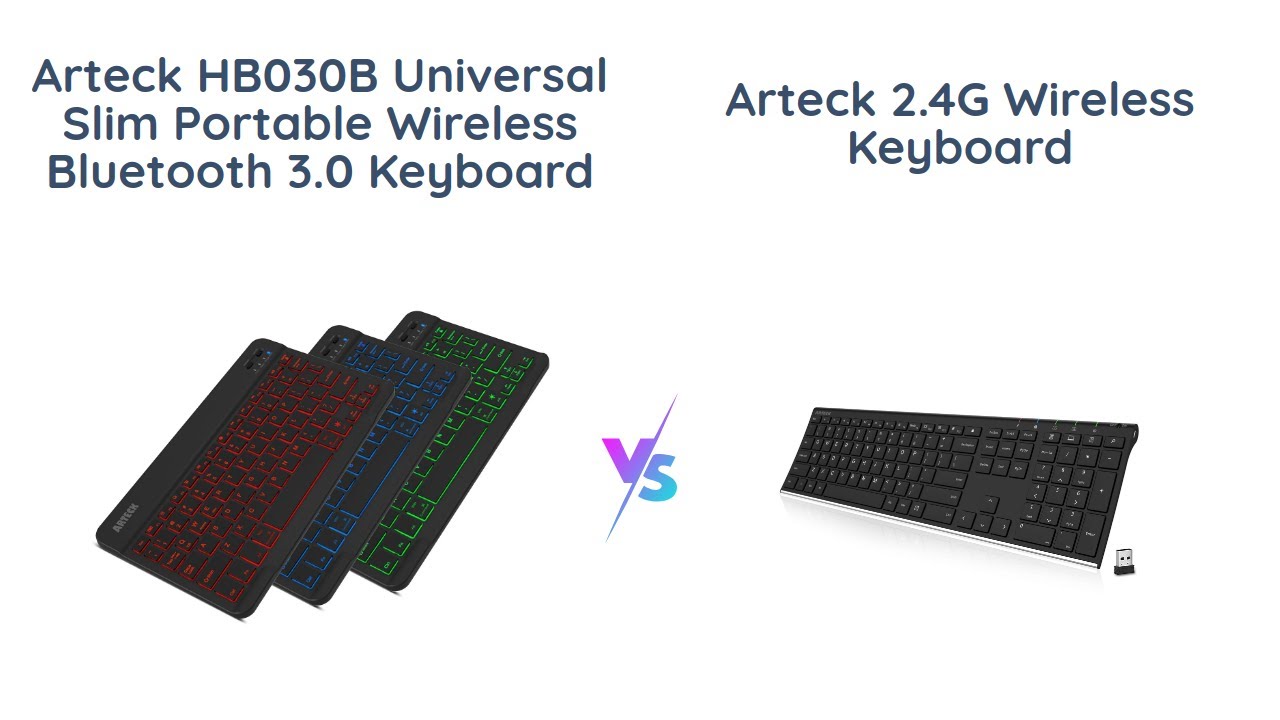 🔎📱 Compare 2 Arteck Keyboards - Backlit vs Full Size - YouTube