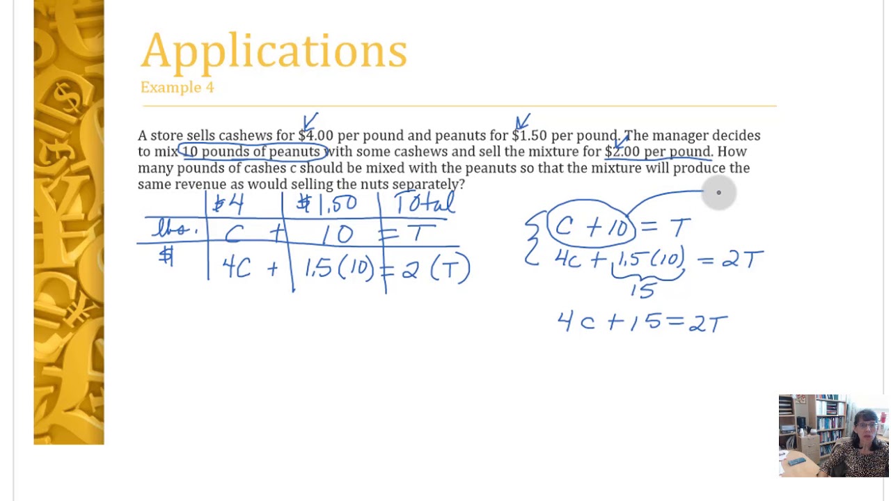 4.3 Solving Systems of Linear Equations and Problem Solving ...