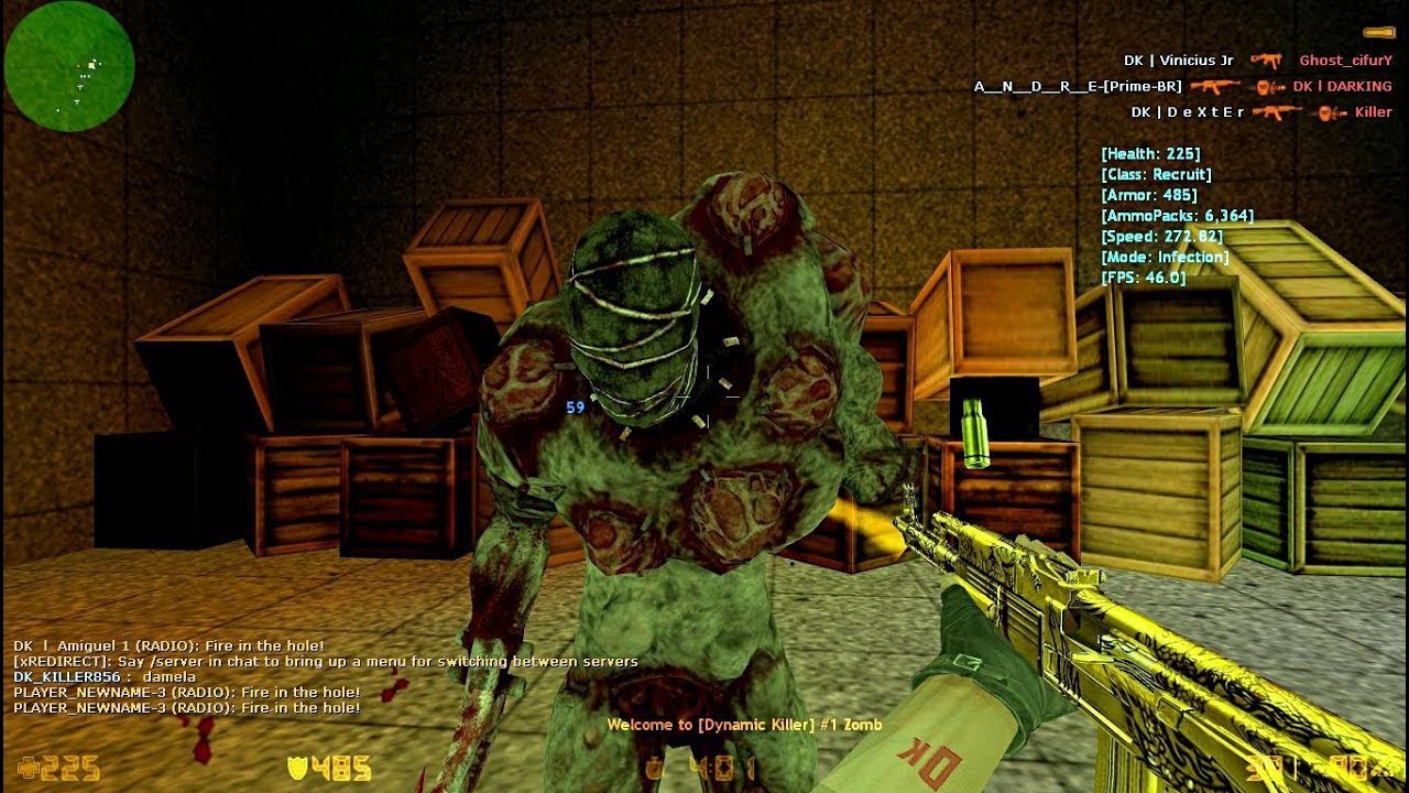 Counter Strike 1.6 Zombie Server [Dynamic Killer] #1 Zombie Plague ...