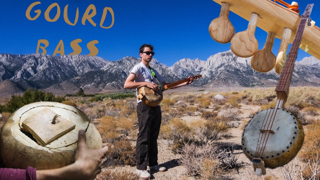 I Made a Gourd Bass Guitar Banjo - YouTube