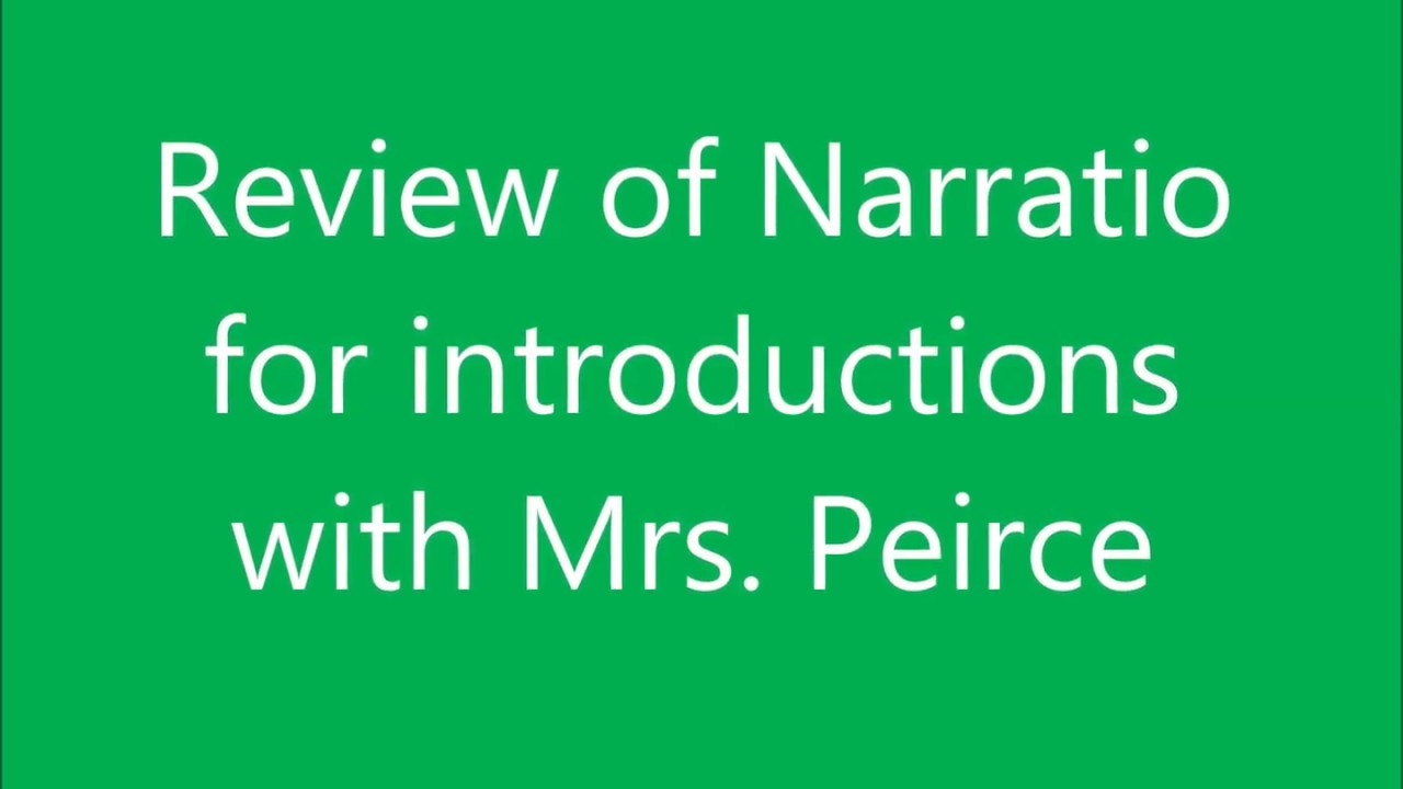 Review of Narratio for introductory paragraphs in persuasive essays ...