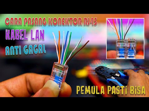Cara crimping kabel LAN / Press Konektor RJ45 Anti gagal mudah dan rapih untuk pemula 100% bisa