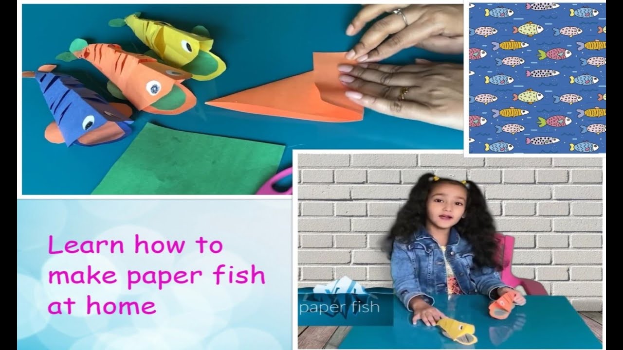 HOW TO MAKE PAPER FISH || Paper Craft Make Fish for Kids || Fun ...
