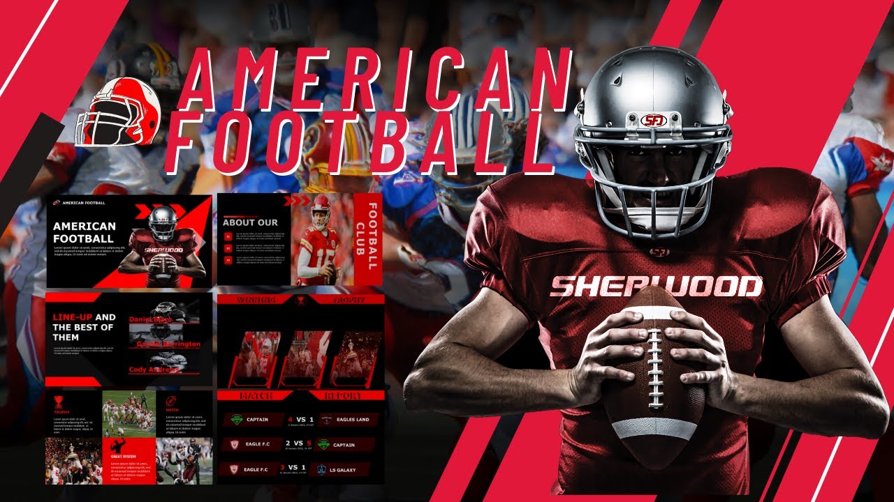 American football | TUTORIAL | [FREE TEMPLATE] - YouTube