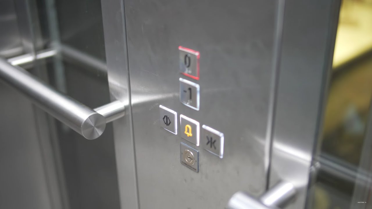 Poland, Gdańsk, Schindler elevator @ night - YouTube