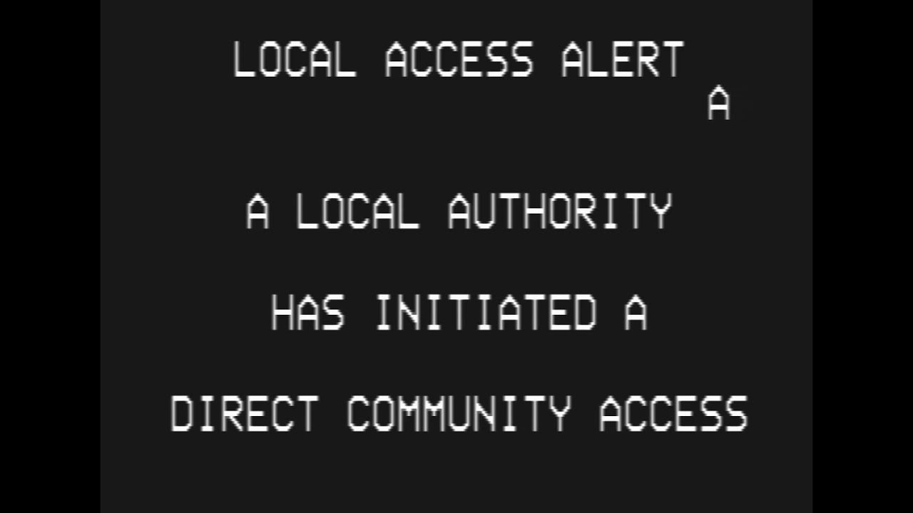 Local Access Alert (EAS Mock) - YouTube