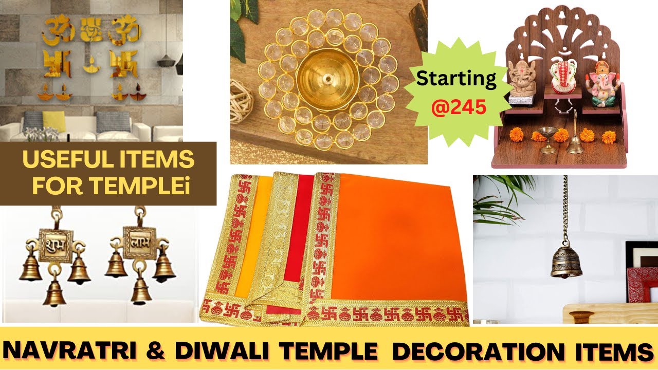 Top 10 TEMPLE DECORATION ITEM | Latest Temple Decoration Items | How to ...
