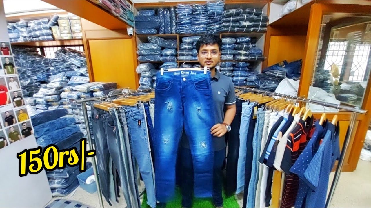 chickpet wholesale men's jeans & tshirt @150rs only| men's jeans ...
