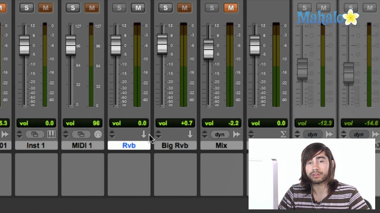 Aux Input Track Mix Window - Pro Tools 9 - YouTube