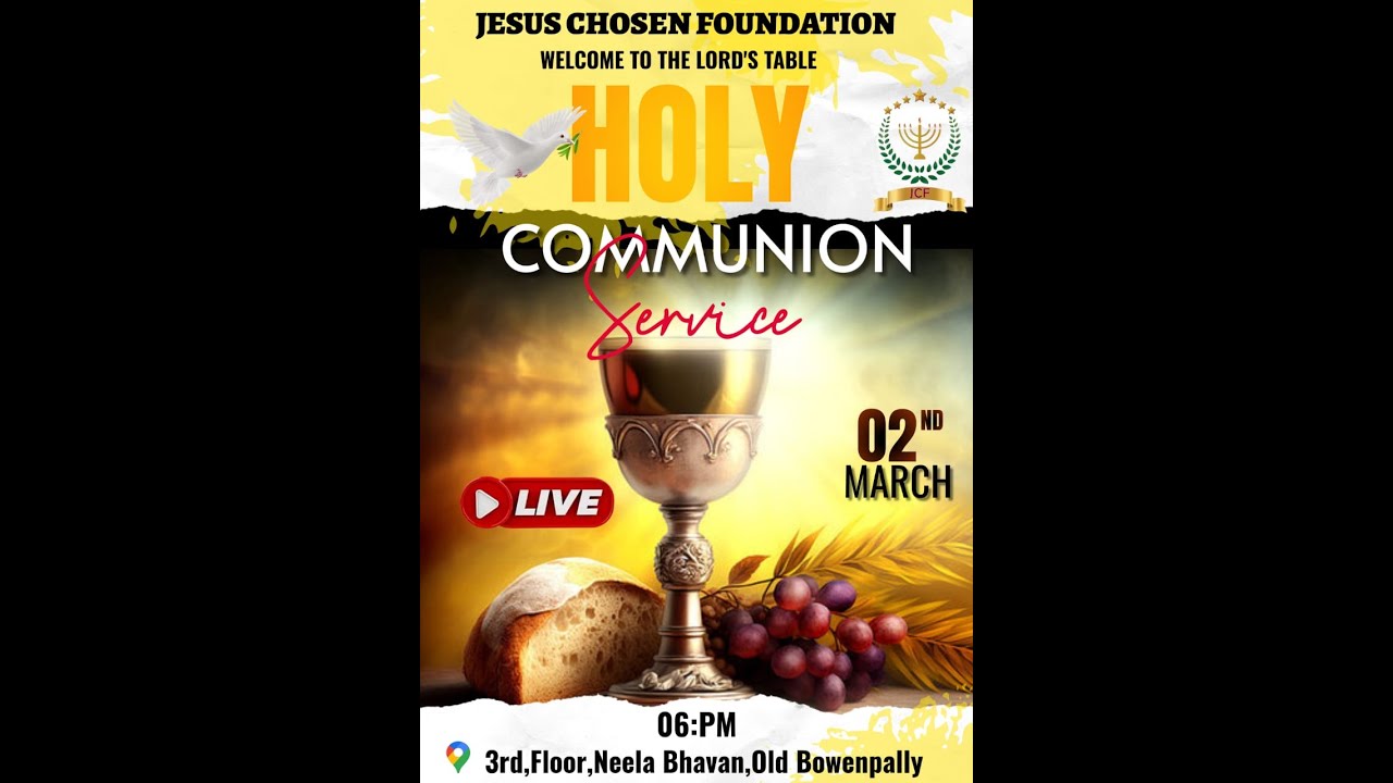 Holy Communion Sunday English Service | 2nd March 2025 Live || Jesus ...