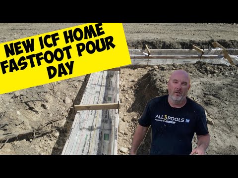 New ICF Home Build, FastFoot Install and Pour!!! - YouTube
