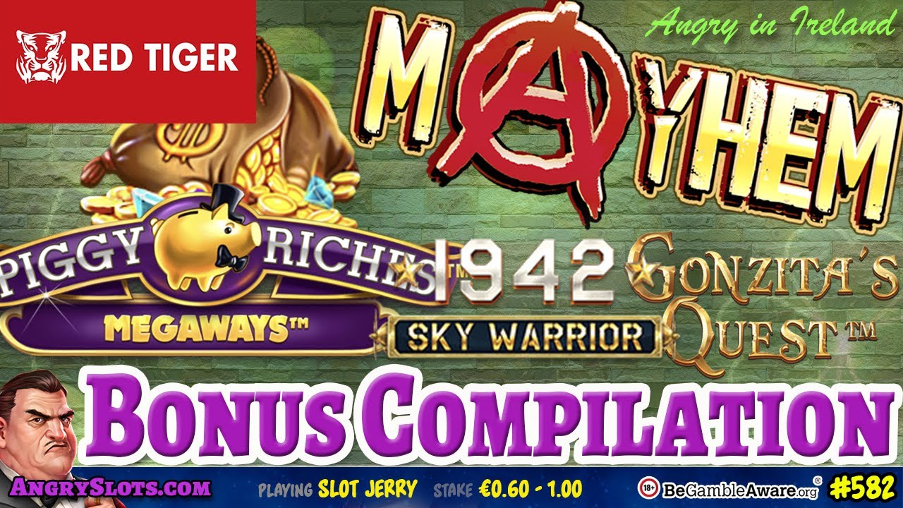 RED TIGER ONLINE SLOTS COMPILATION - Piggy Riches Megaways, Bulls Run ...