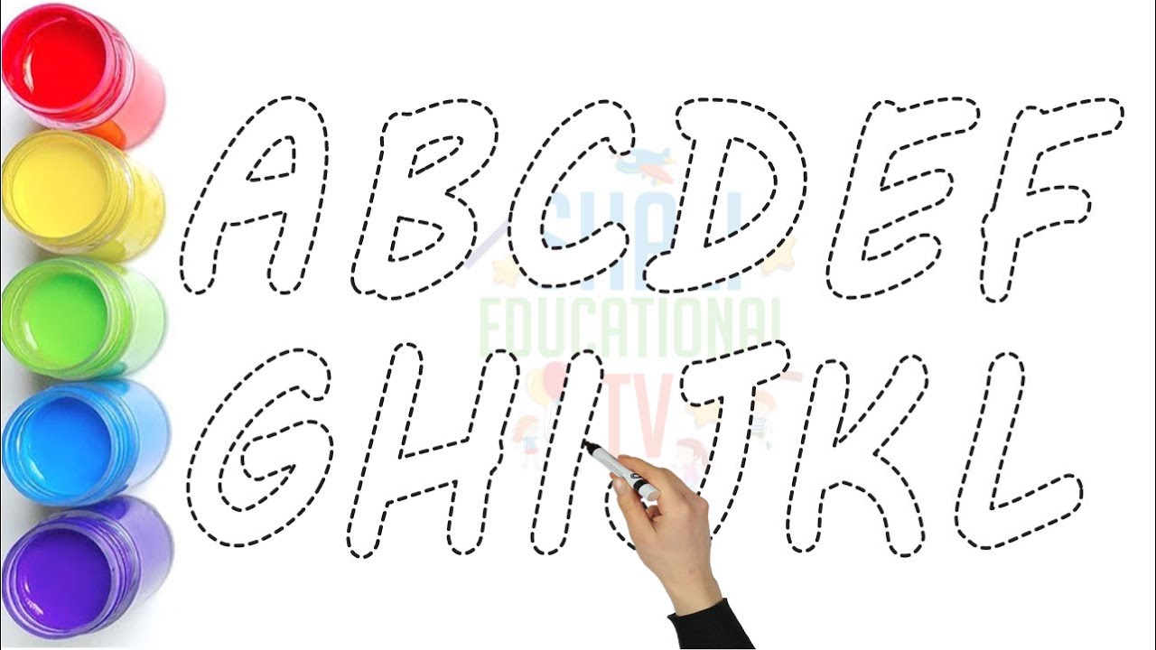Let's Learn to Draw and Paint ABCDEFGHIJKL for Kids // Easy Step by ...