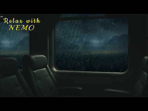 Passenger Train Journey Ambience on a Rainy Night 🚂 Dimly Lit Sleeper Train Ambience for Sleeping