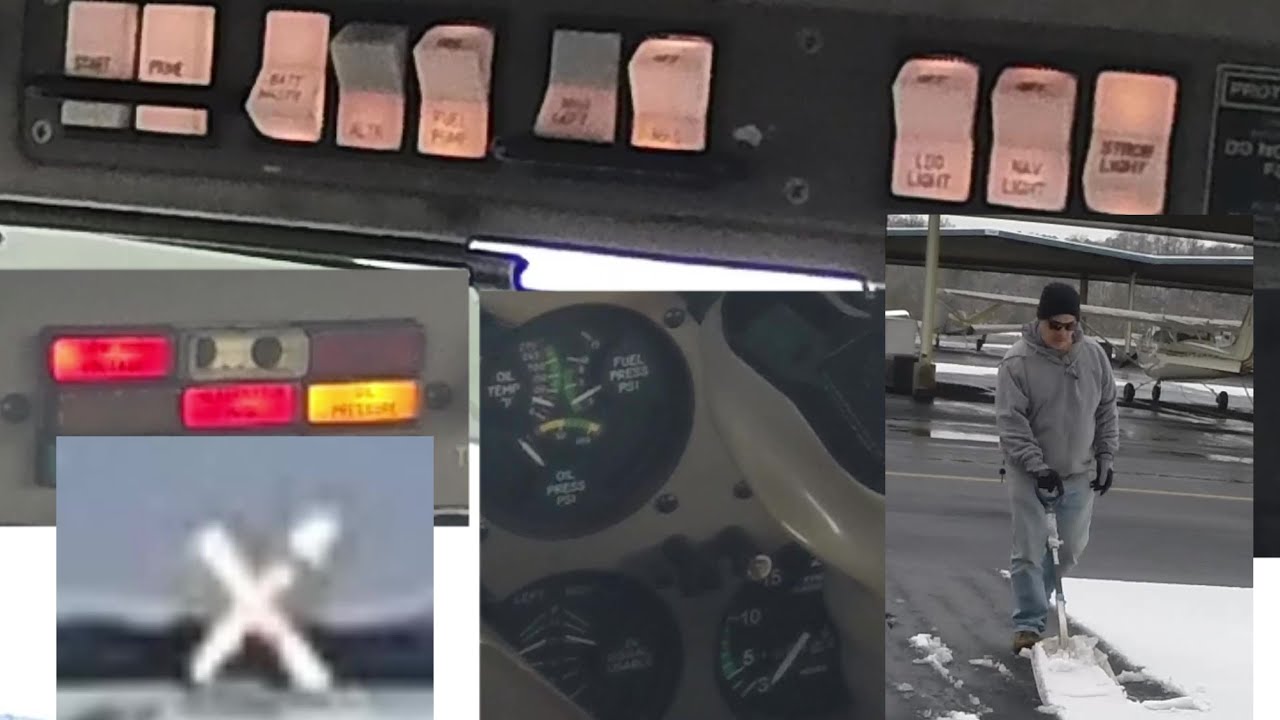 Snowy closed Knoxville Downtown Island airport (KDKX) (Piper Archer III ...