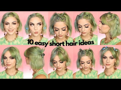 10 Easy Hairstyles for Short Hair | Quick Everyday Styles