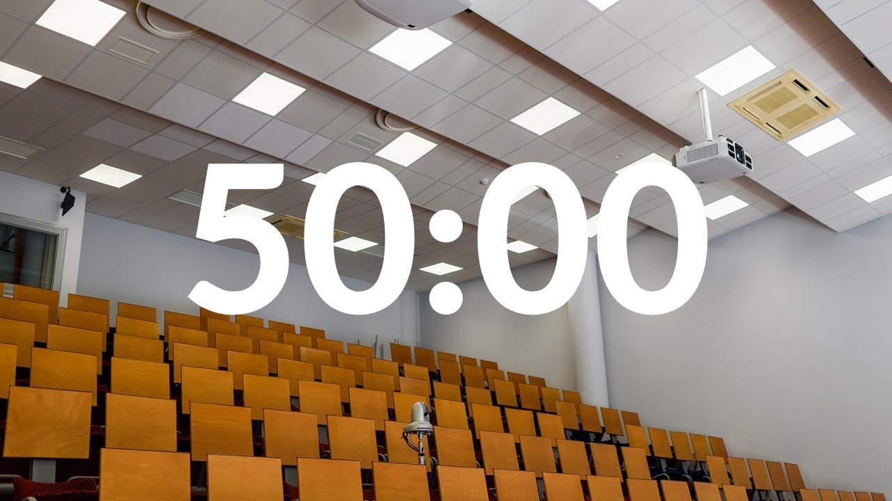 📝School Exams Ambience 📚50 min Ambient Exam Hall Sounds Timer - 50 min ...