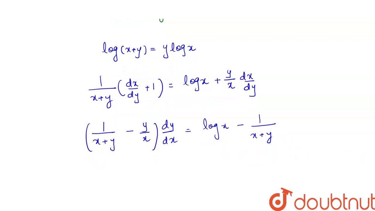 The equation of normal to `x+y=x^(y)`, where it intersects X-axis, is ...