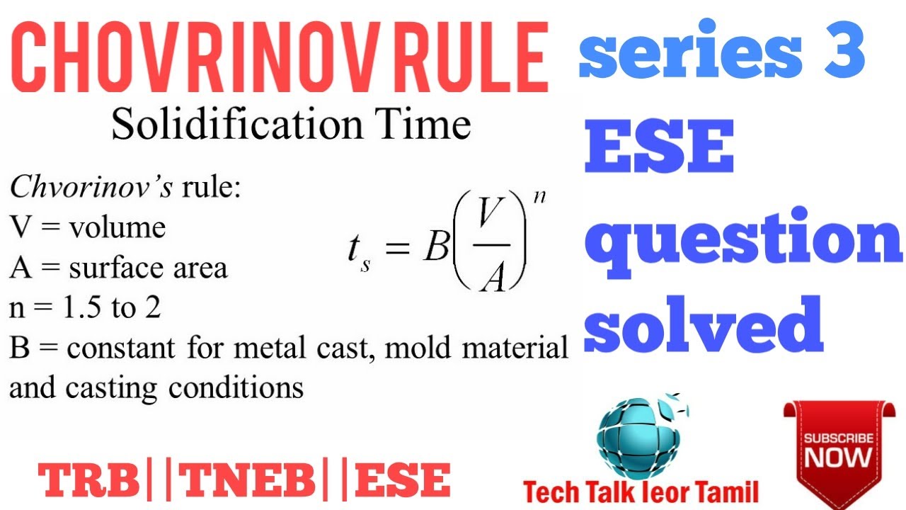 Chovrinov rule||solidification time||casting technology|production ...