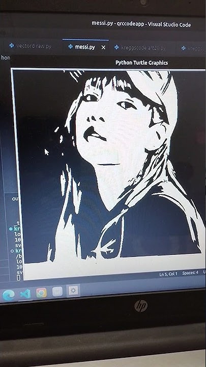 Lisa blackpink, python turtle art #python - YouTube