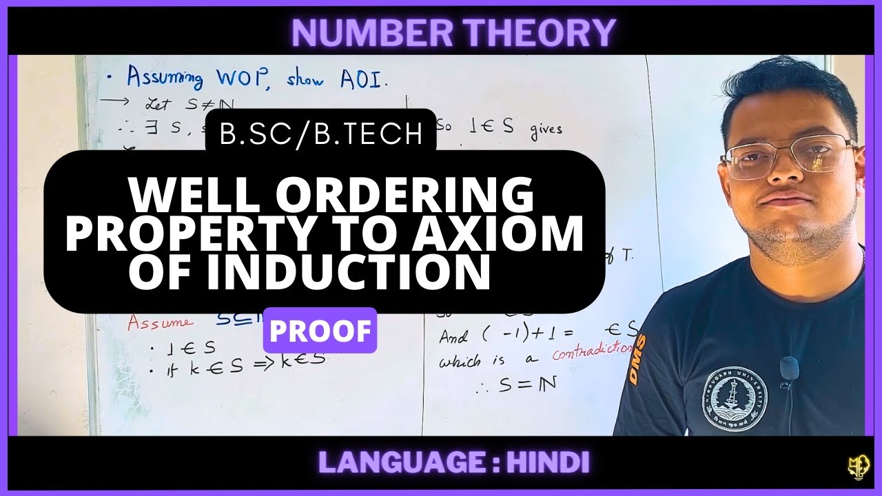 Well Ordering Property to Axiom of Induction (PROOF):[Hindi & English ...